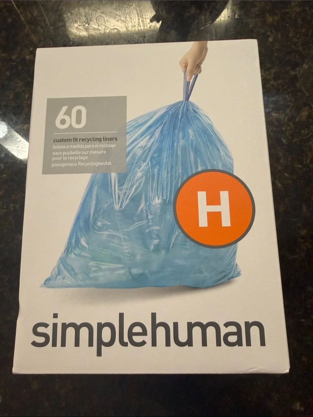 simplehuman | Kitchen | Simplehuman Blue H Custom Fit Recycling Liners ...